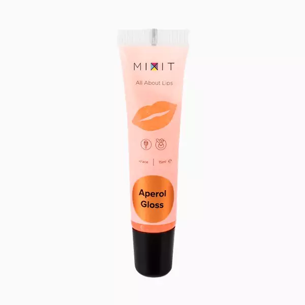 光沢のあるリップバルサム、Tint Aperol、Mixit