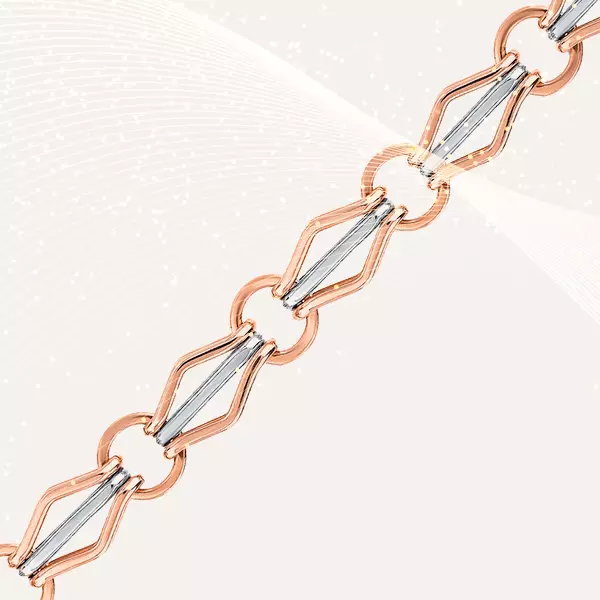 Chain Sl, White in Rose Gold