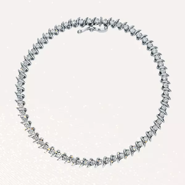 Zapestnica-Nit SADKO, White Gold, Diamonds