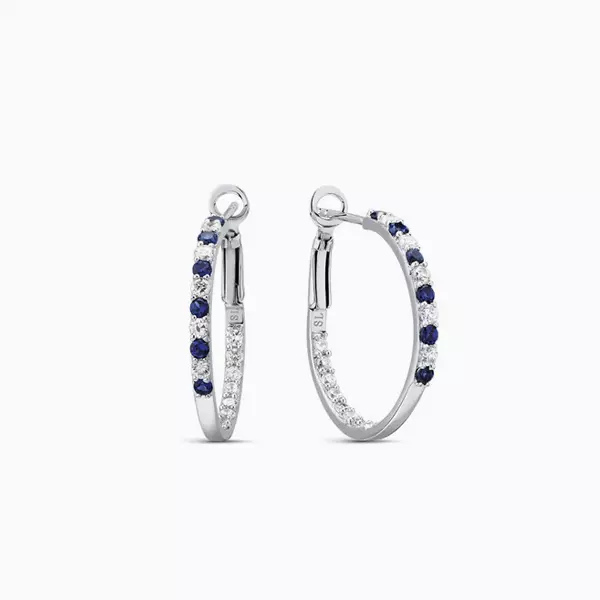 SL Cingcin anting sareng Sapphires