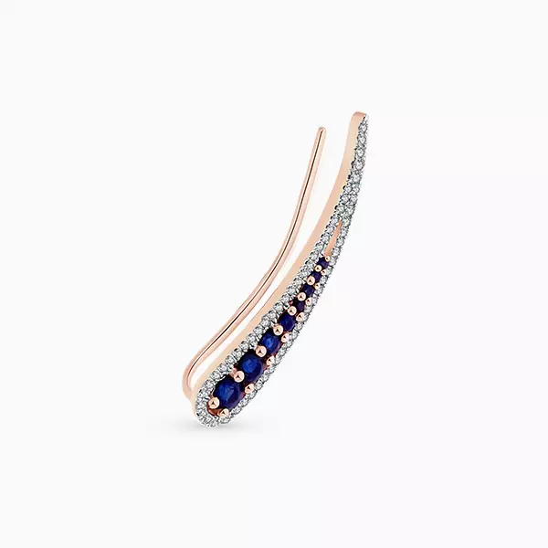 Earring SL with sapphires and diamonds