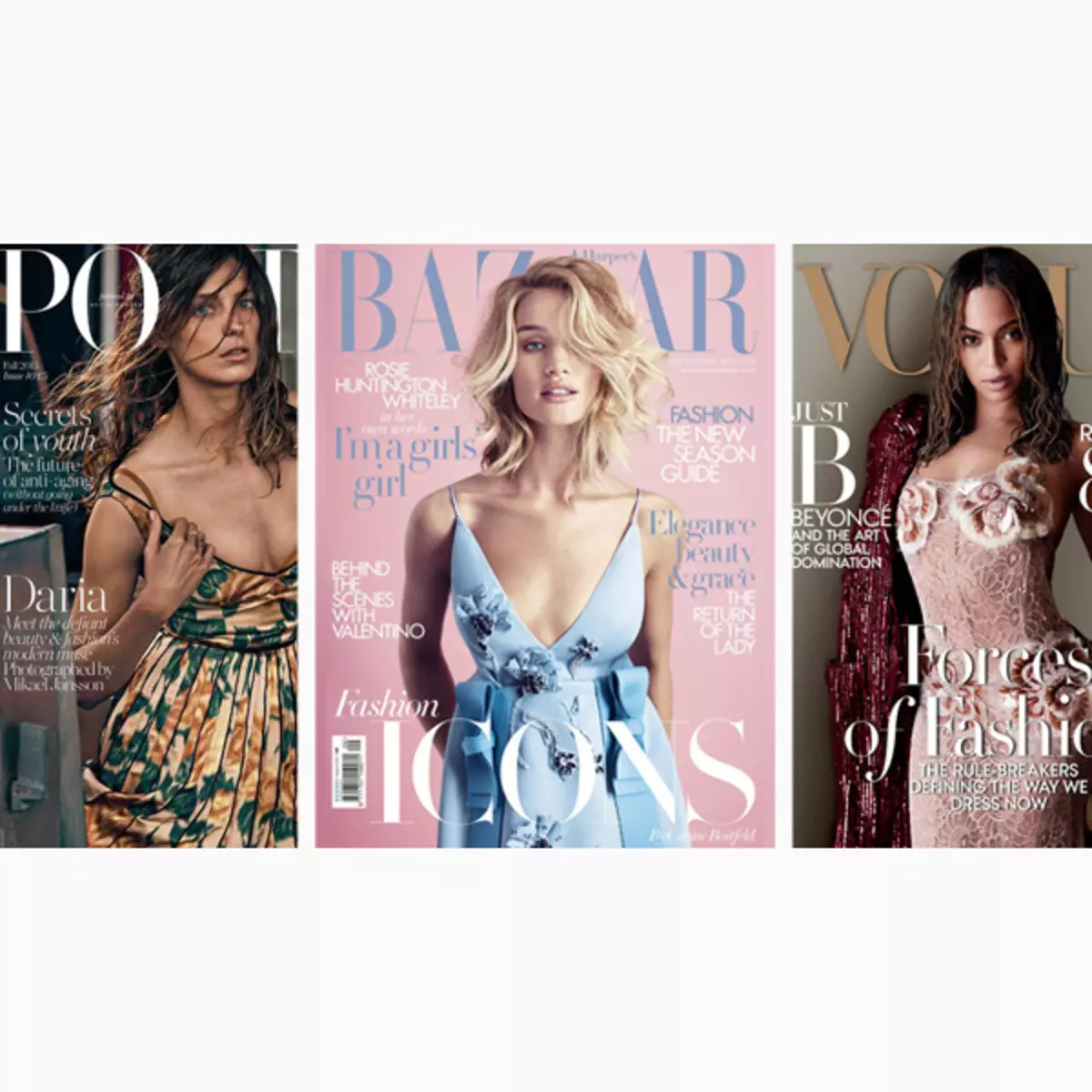 9月雑誌番号Porther Magazine、Harper's Bazaar UK、Vogue US