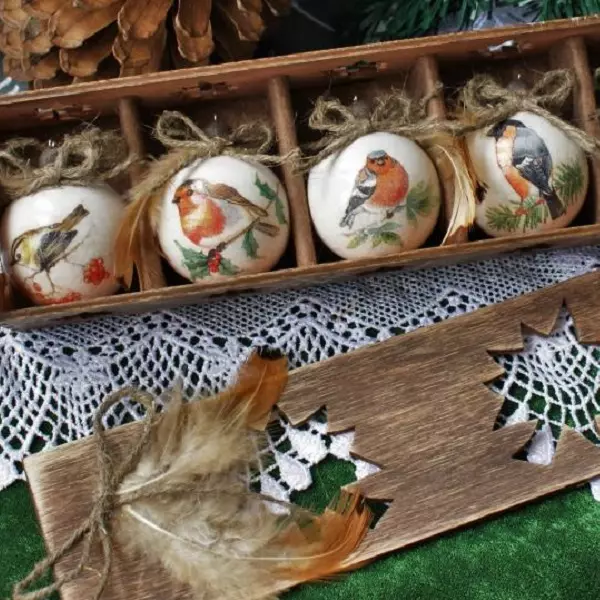 Colega de presente fresco, barato no trabalho - conjunto de bolas de Natal em estilo retro