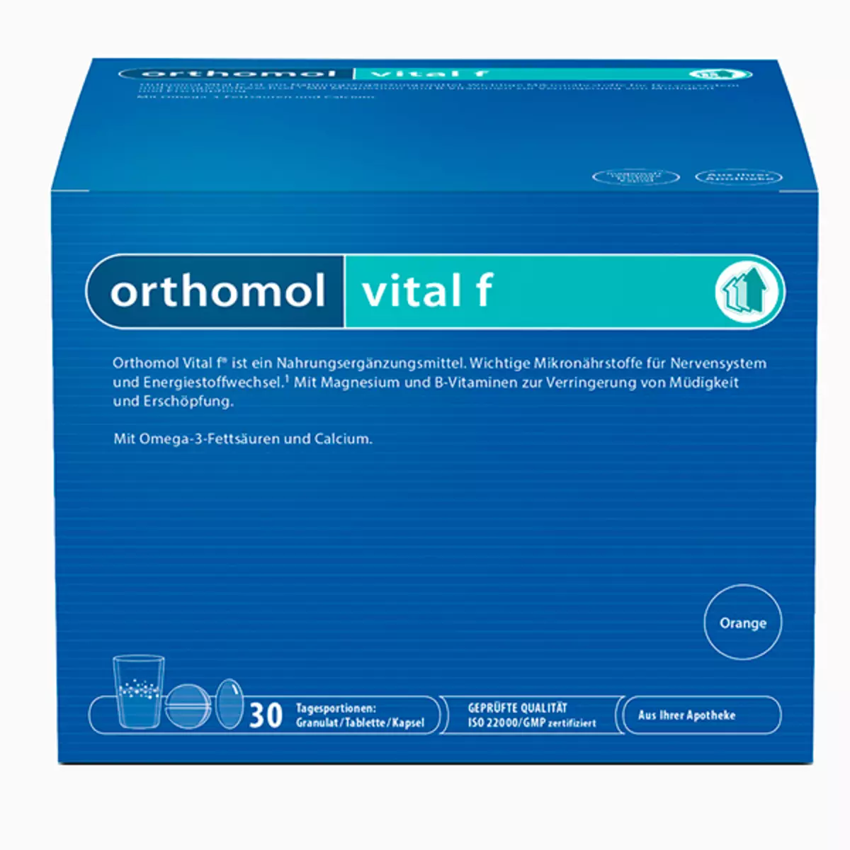 Biologisch aktiver Zusatzstoff für Lebensmittel Orthomol Vital F