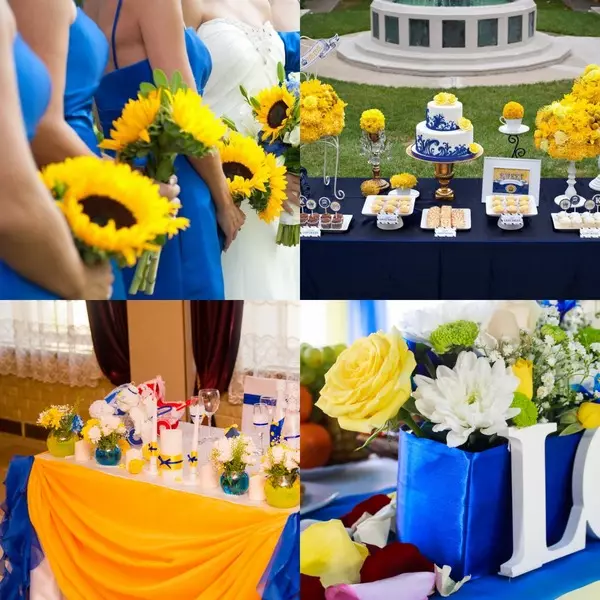 I-Blue Wedding Izinto ze-Decor