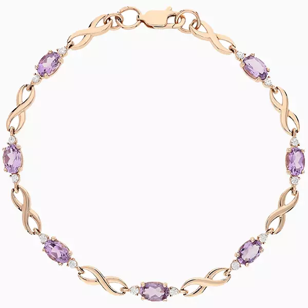 Gouden armband mei amethystami, sl (priis op 'e link)