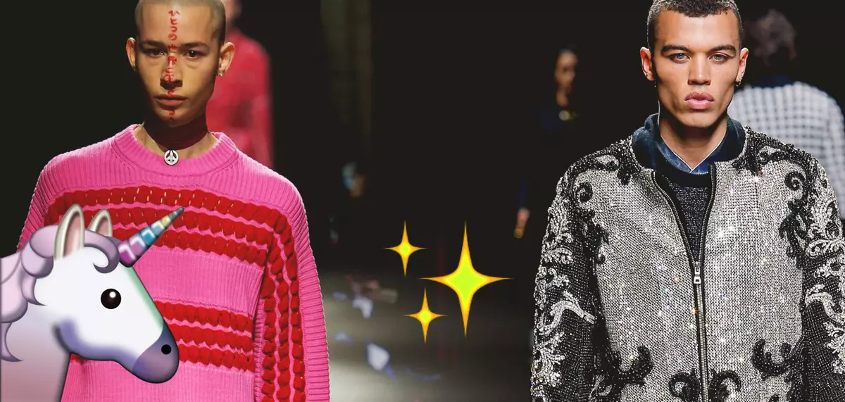 Sequins, gesträift, Pink - Männlech Hierscht Trends