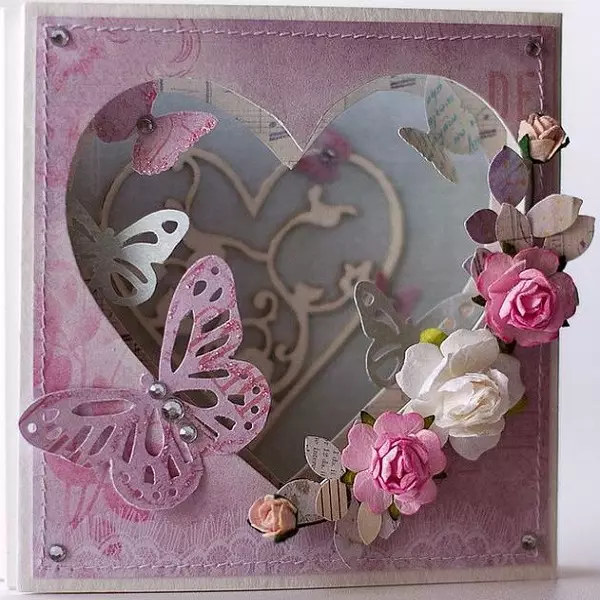 Tecnica volumetrica Multilayer Valentine's Scrapbooking Technique