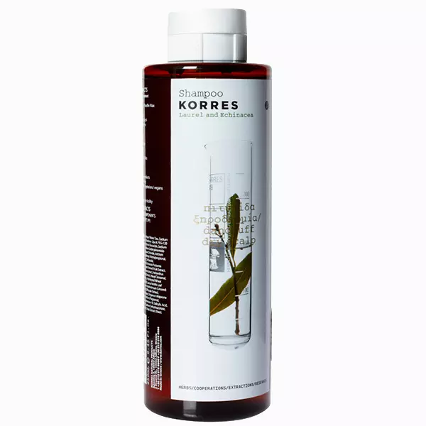 Shampoo against dandruff and dry skin of the head with Echinacea and Lavra Korres Shampoo Laurel and Echinacea Against Dandruff and Dry Scalp from Korres