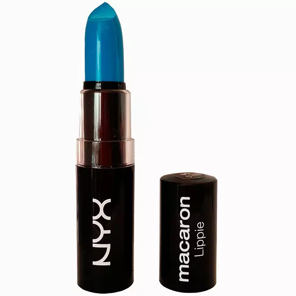 Batom Macaron Lippies na sombra de veludo azul de nyx