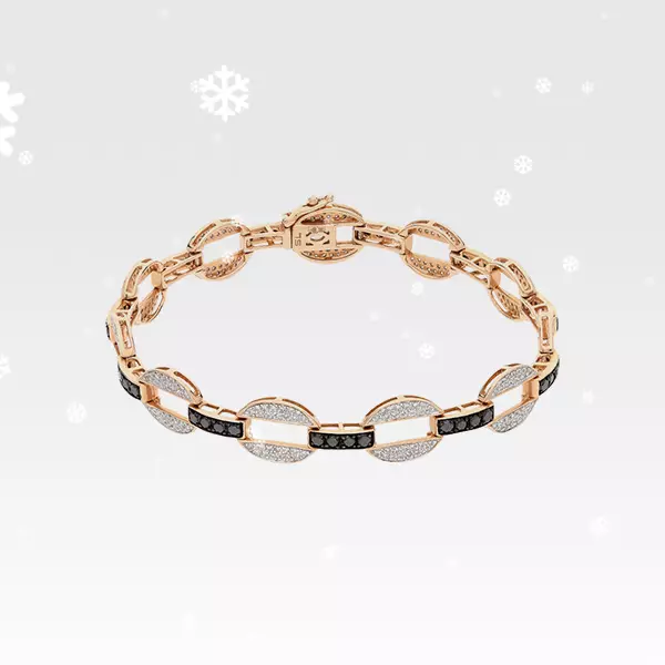 Bracelete Golden SL com diamantes