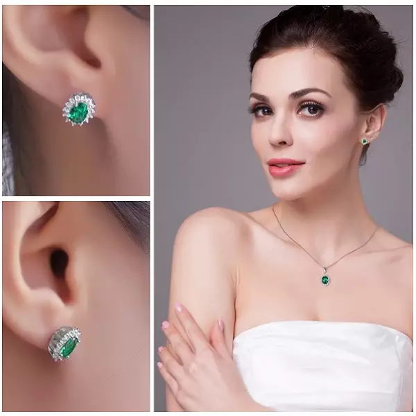 What to combine emerald earrings