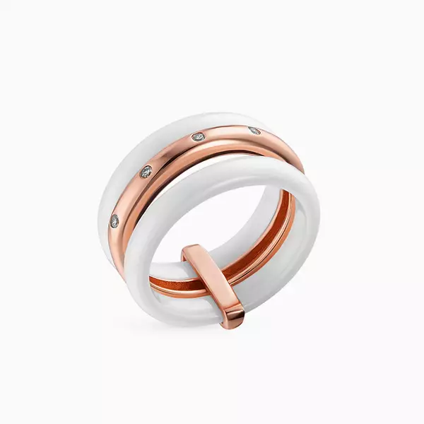 Okami Ring keramiek met fianite