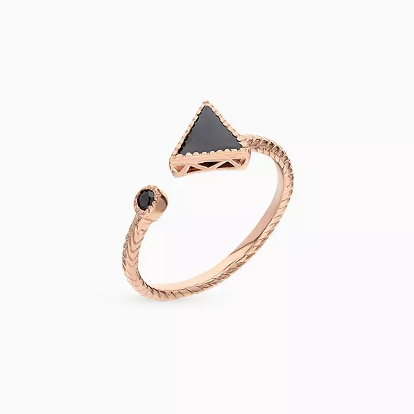 SL Ring dengan Fianite Hitam