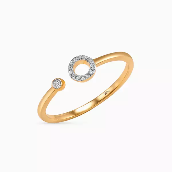 Bague SL d'or avec diamants