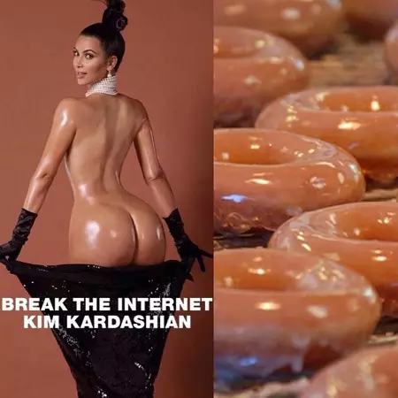 Parody op in foto-sesje Kim Kardashian yn papiermagazine