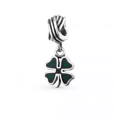 Silver Suspension Charm emailiga