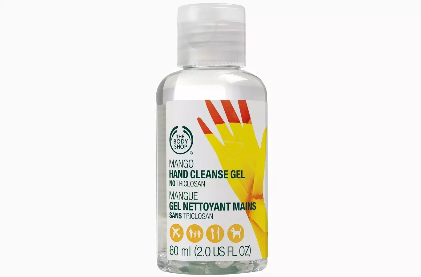 Antibacterial gel a Mango m'manja mwa thupi (ma ruble 210)