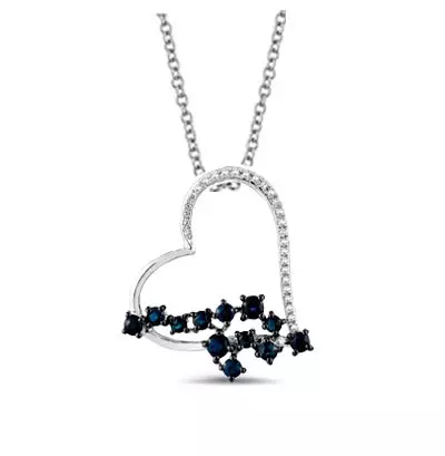 Pendantê Zêrîn bi Diamond û Sapphires (9,891 Rubles. Bi daxistinê ve girêdide)